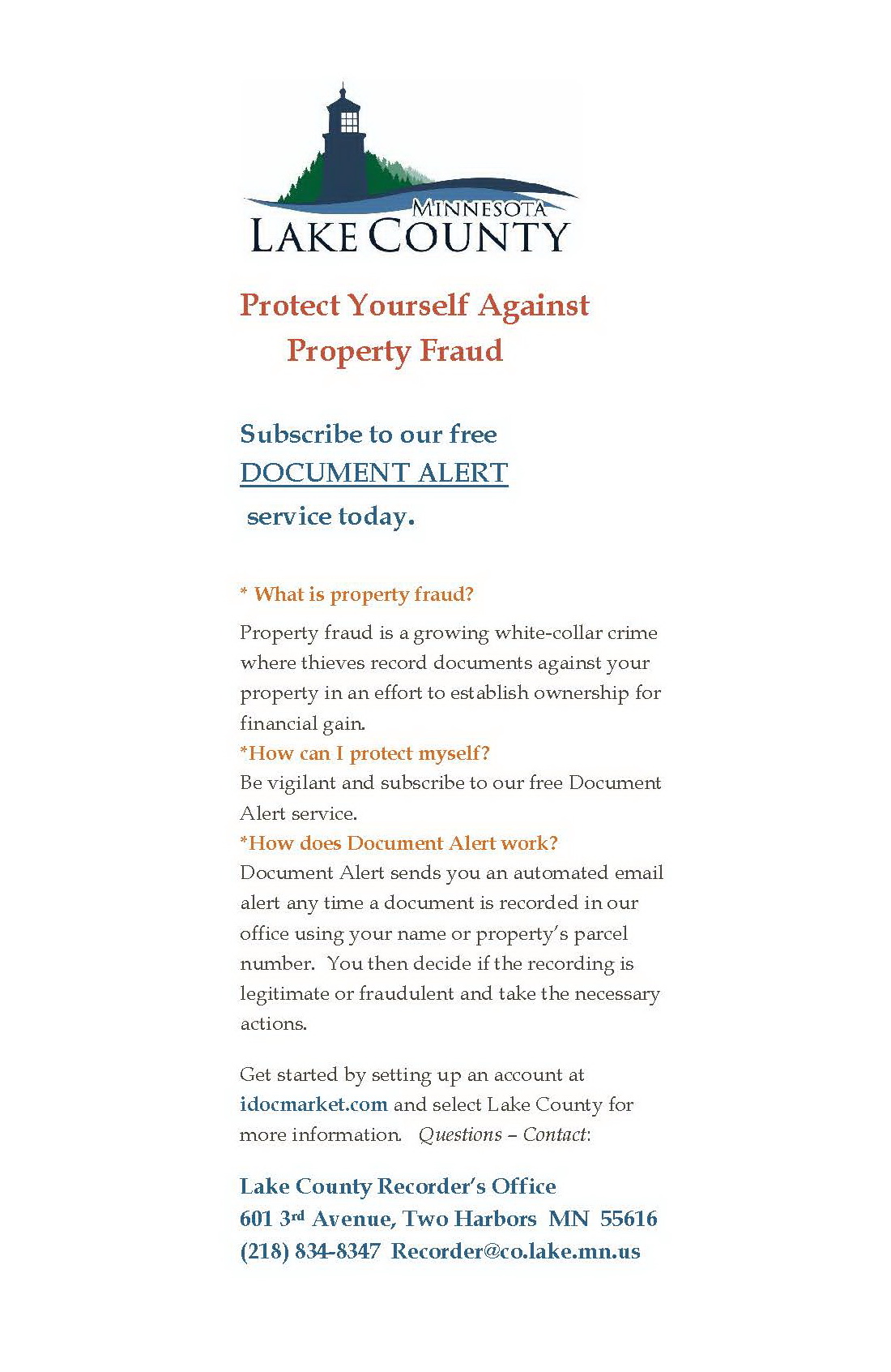 Document Alert – Lake County, MN