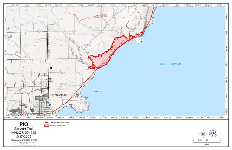 Stewart Trail Fire – 10:20 AM May 20 Update – Lake County, MN